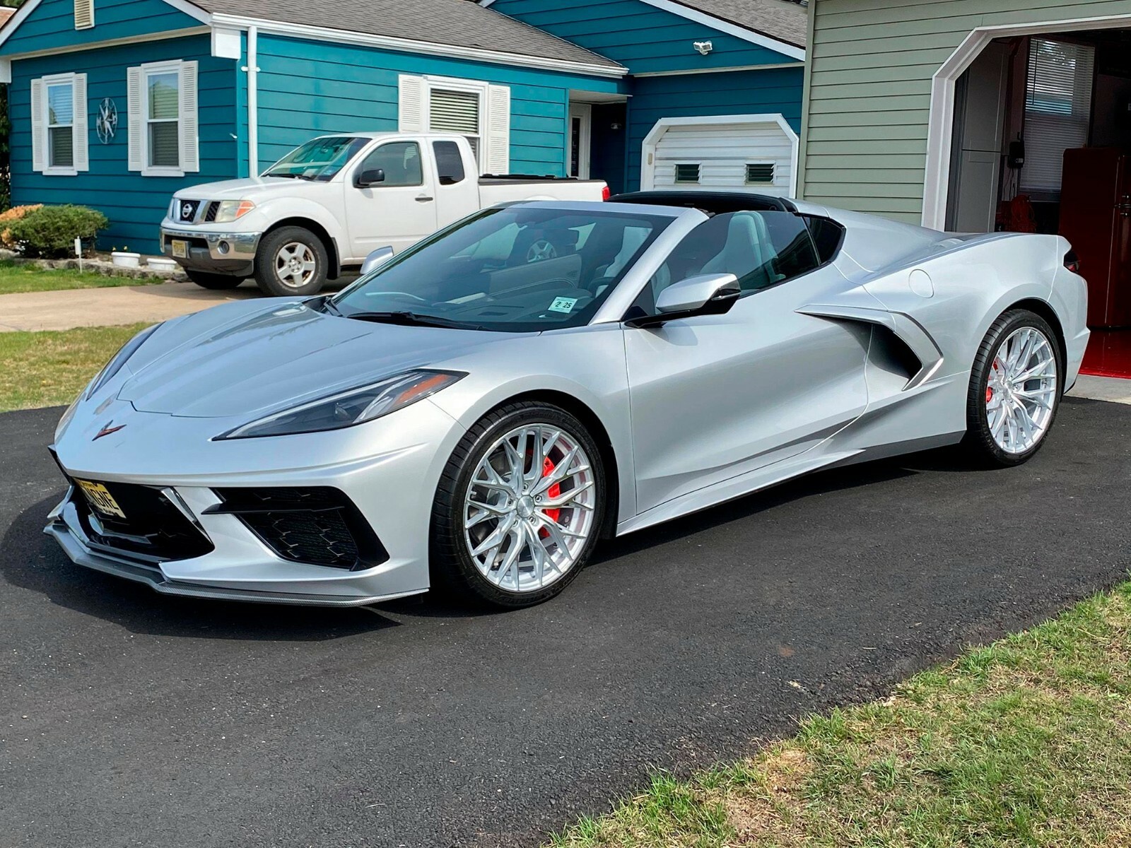 19-20 C8 Corvette Z51 Stingray MRR GF5 Silver Machine Wheels Concave ...