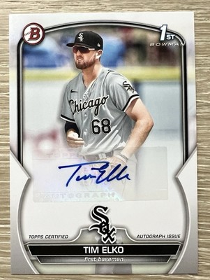 2023 Bowman Tim Elko 1st Prospect Auto Autograph #PPA-TE White Sox ...