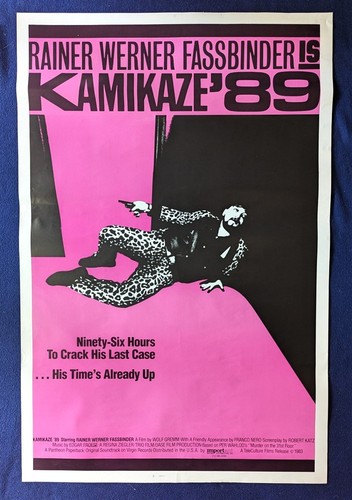 KAMIKAZE 89 ORIGINAL RARE ROLLED 27X41 MOVIE POSTER RAINER WERNER ...