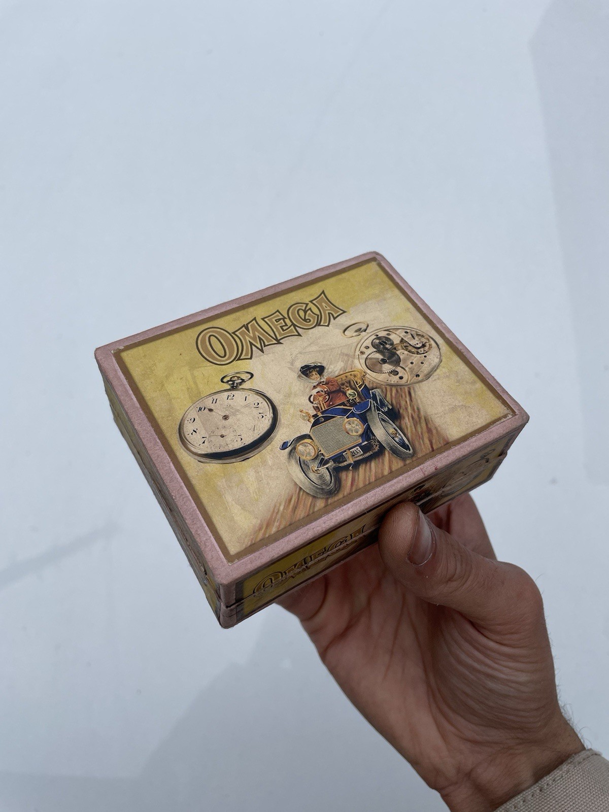 Antique Omega Pocket Watch Display Box Advertisement … - Gem