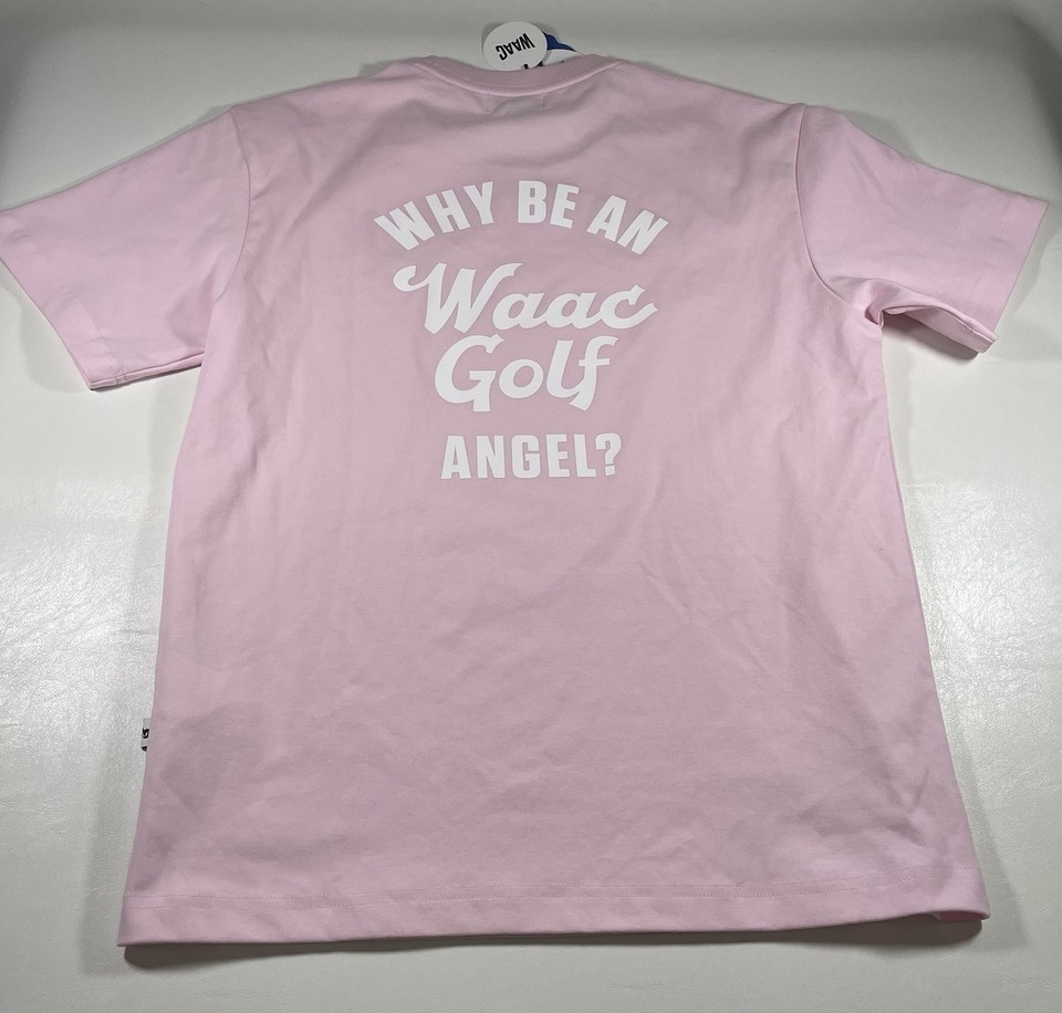 WAAC Golf T Shirt S Pink Graphic Logo Angel NWT 2023 Athletic Fit ...