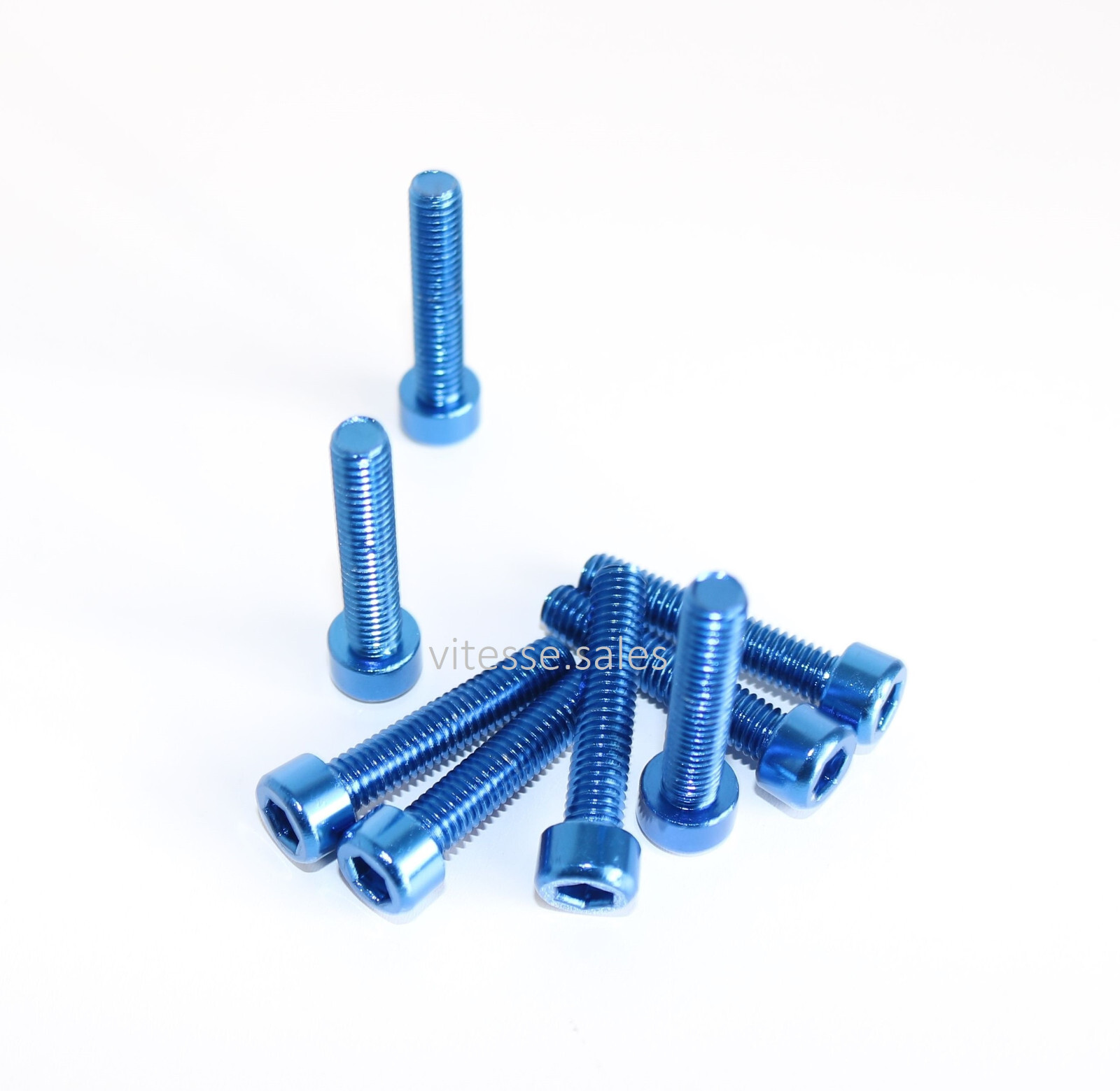 M6 x 30mm Bolts Aluminium Blue M6 x 30 x 1.0mm Screws M6 Cap Head 35mm ...