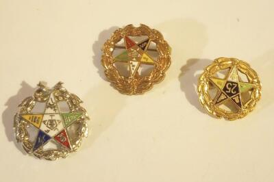3 Vintage OES Membership Pins 25 Years & Others Order of the Eastern ...