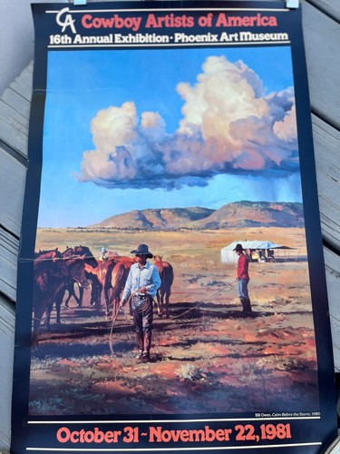 1981 Cowboy Artists of America 16th Annual Exhibition Print Bill Owen ...
