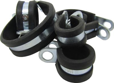 Rubber Lined P-Clips Cable Mounting Hose Pipe Clamp DIY Hardware | eBay UK
