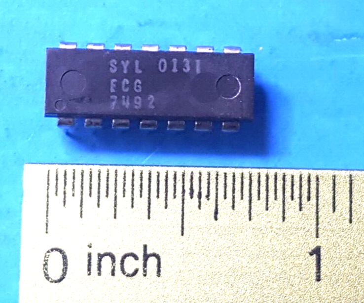 IC Counter, ECG7492,SYLVANIA, Integrated Circuit TTL,Divide by 12 ...