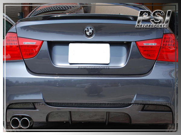 06-11 BMW E90 E91 M Tech P Style Carbon Fiber CF Rear Bumper Diffuser ...