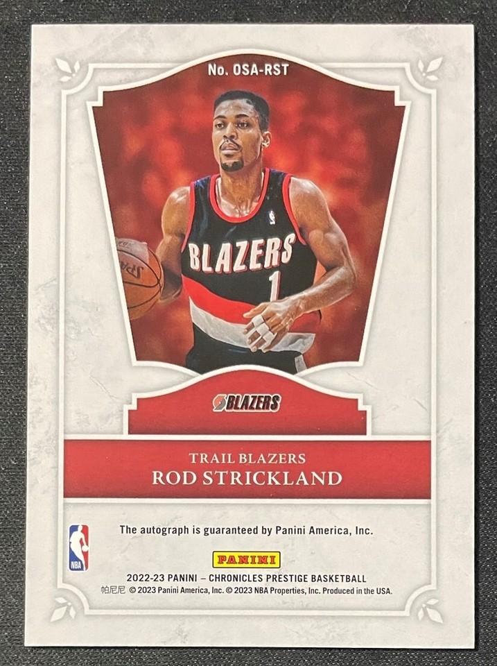 2022-23 Panini Chronicles Basketball Rod Strickland Old School Auto ...