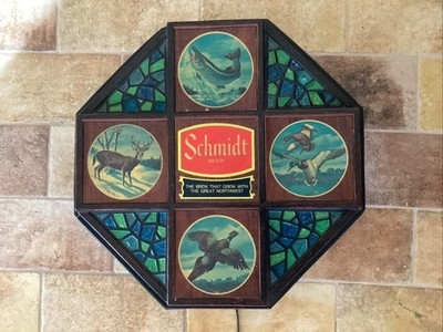 Vintage Schmidt Outdoors Series Beer Lighted Sign | eBay