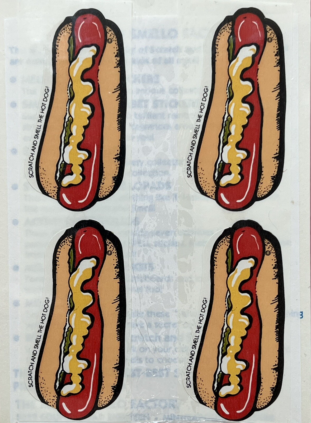 Mello Smello Scratch Sniff Stickers Mr. Tubble Soap & Hot Dog 80’s ...