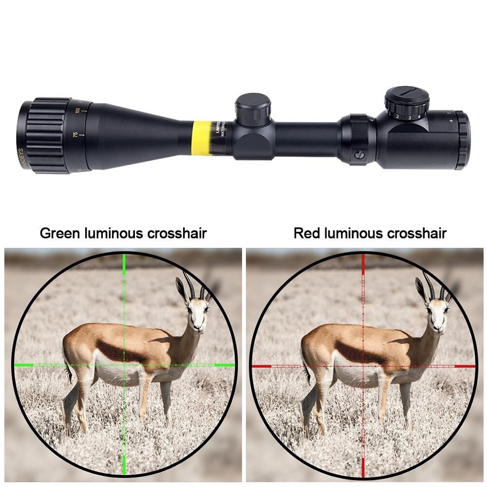 Tactical 4-16x 44 Rifle Red/Green Dot Sight luminous crosshair Scope ...