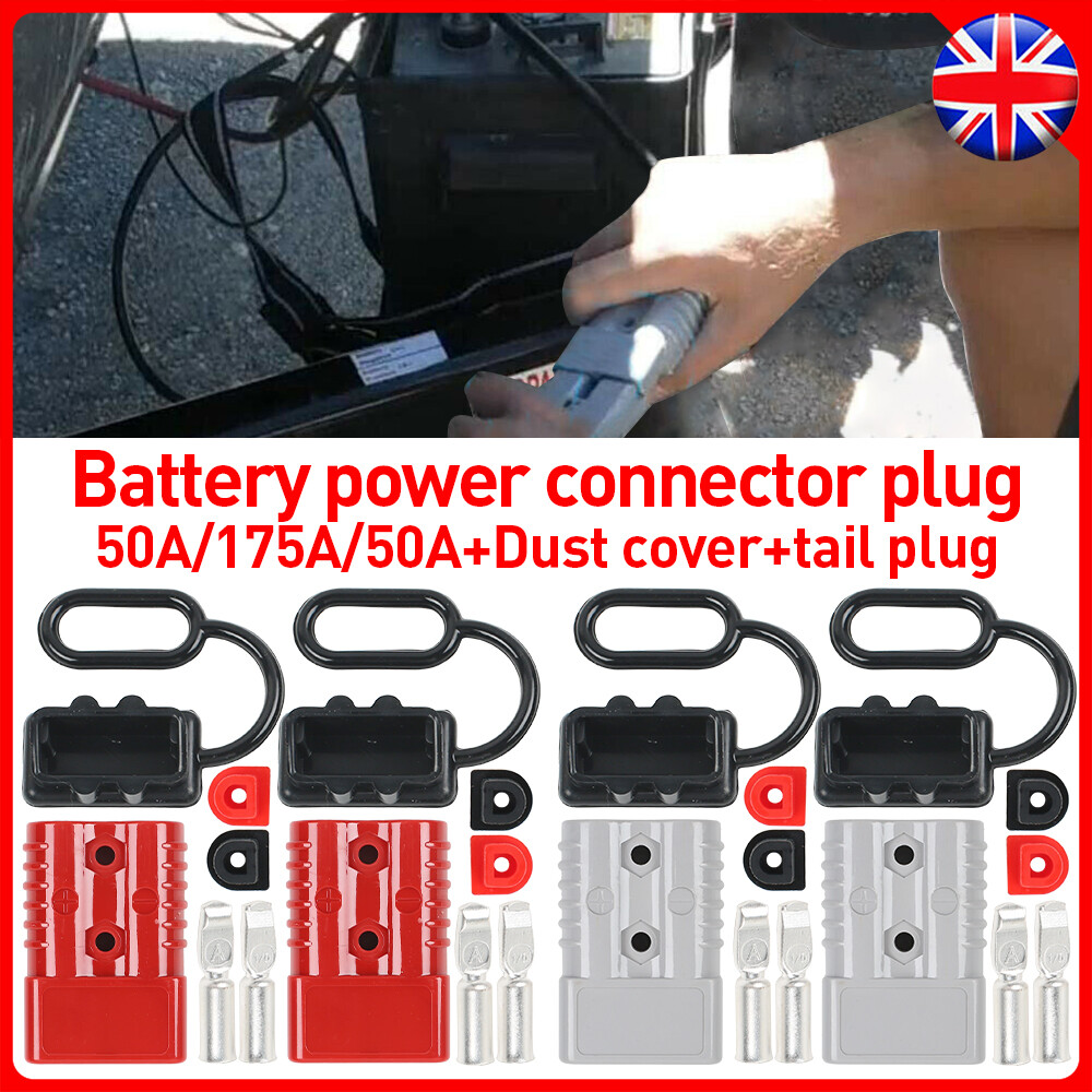 2/4X For Anderson 50/175AMP 6AWG Plug Cable Terminal Battery Power ...