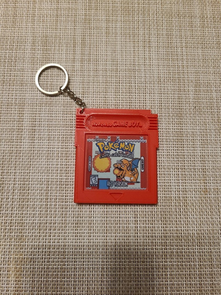 Pokémon Red keychain Game Boy Gameboy Nintendo cartridge Pikachu retro ...