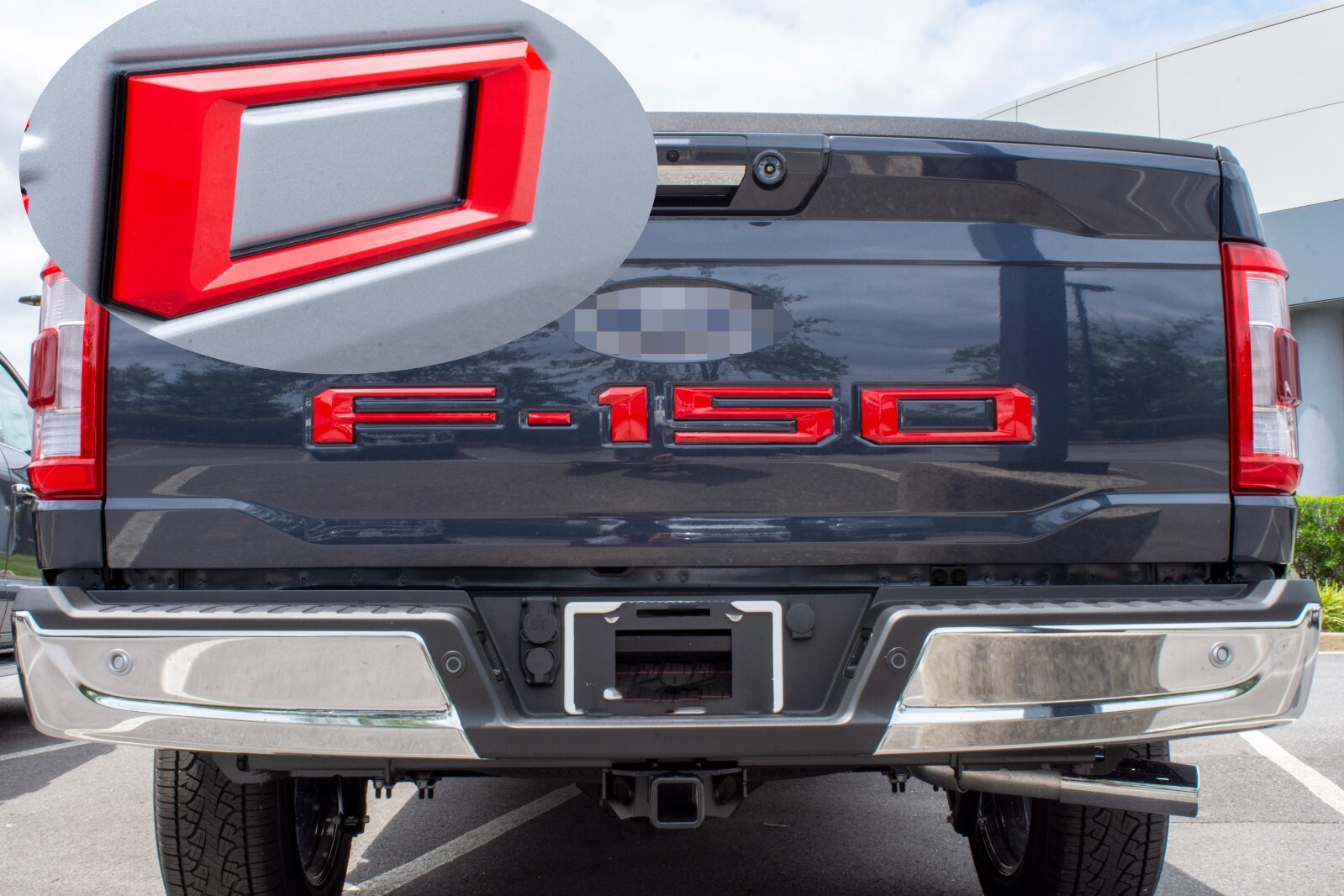 Raised 0.3in Red Black Tailgate Inserts Letters Emblems fit F-150 2021 ...