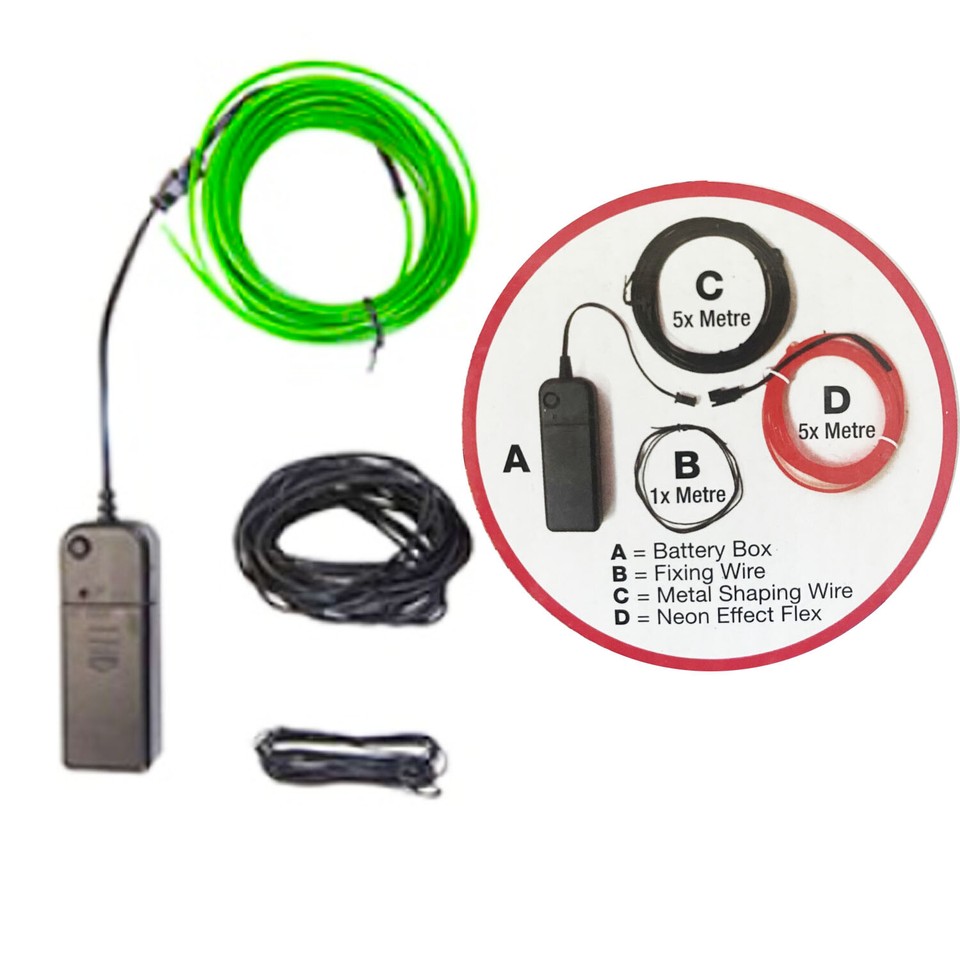 5M Neon Flexible LED Rope Light Sign Waterproof DIY Flex Lighting Party ...