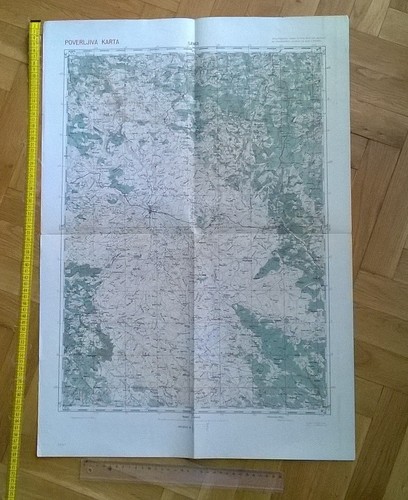 SJENICA Uzice JNA Army Topographic MAP YUGOSLAVIA 1948 MILITARY PLAN ...