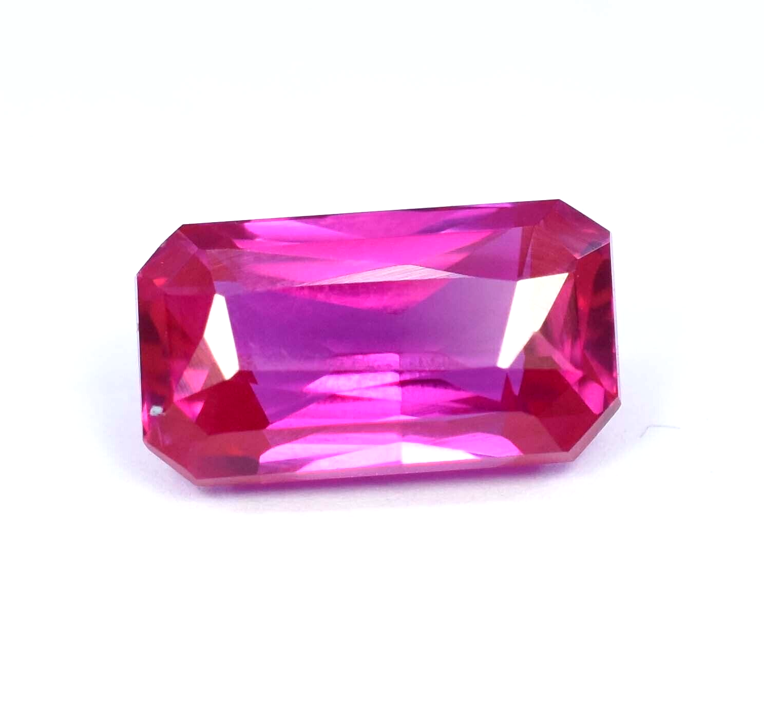 A1 Top Quality Natural Pink Ruby Excellent Emerald Cut Loose Gemstone ...