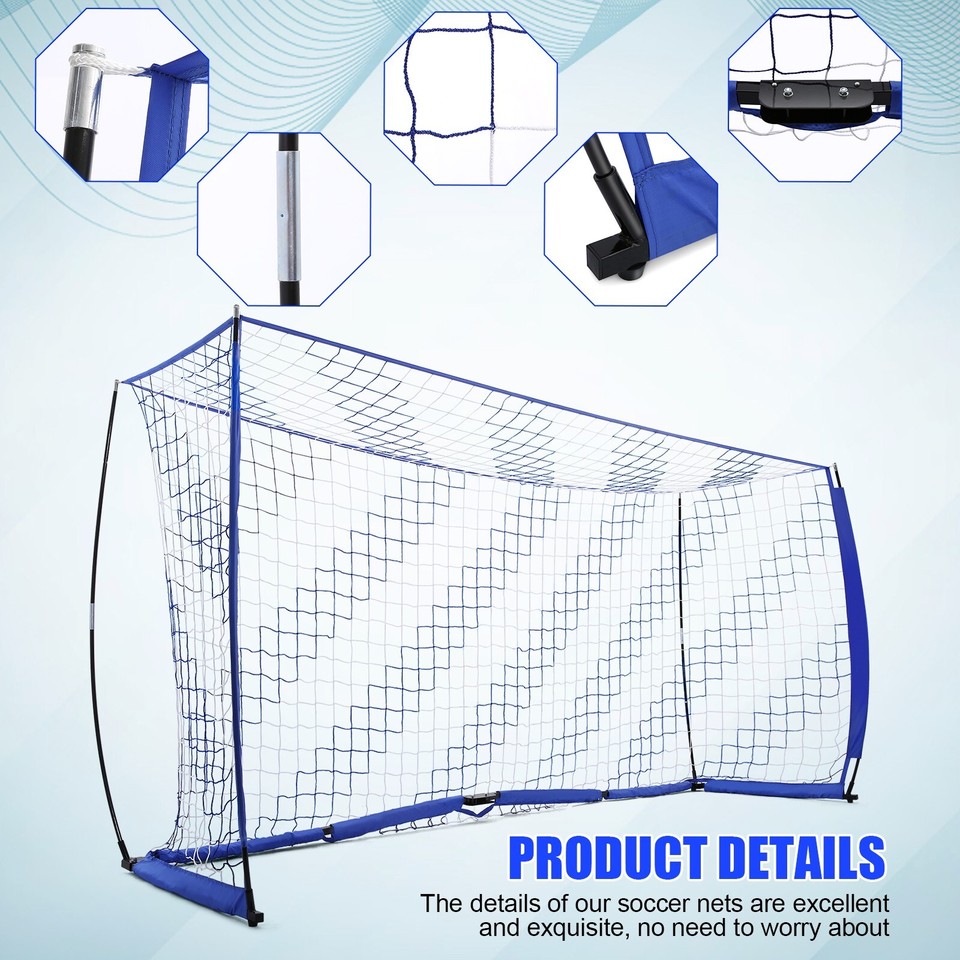 Soccer Goal Portable Bow Style Net Perfect For Soccer Practice Net 12ft ...