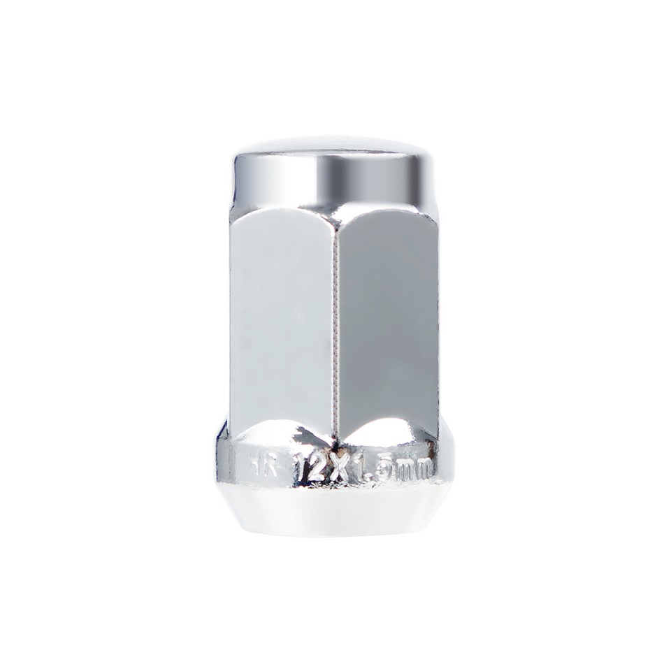 12x1.5 19mm Hex Chrome Factory Style Hubcap Wheel Cover Lug Nuts 20PCS ...