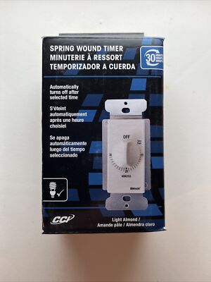 Woods Spring Wound Timer 59715 Light Almond NEW | eBay