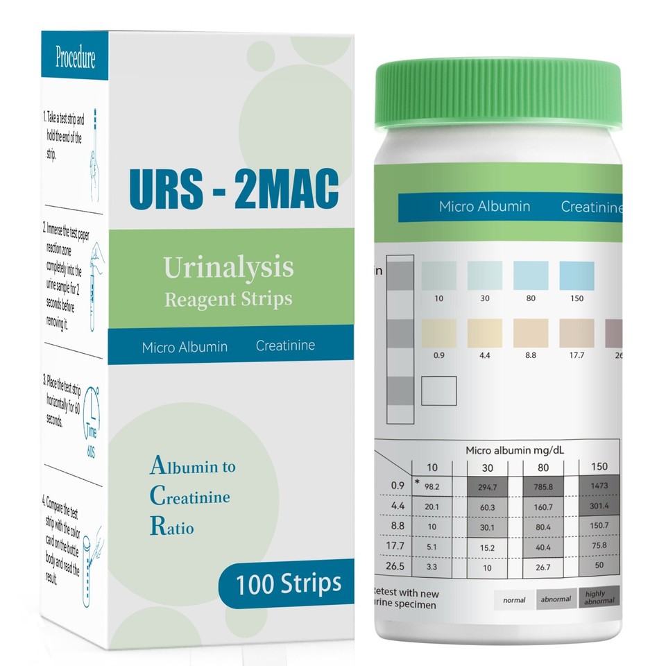 Urine Test Strips Micro Albumin &Creatinine At-Home Kidney Health ...