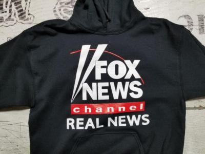 Fox News Channel hooded pullover sweatshirt REAL NEWS clothing Trump 5 ...