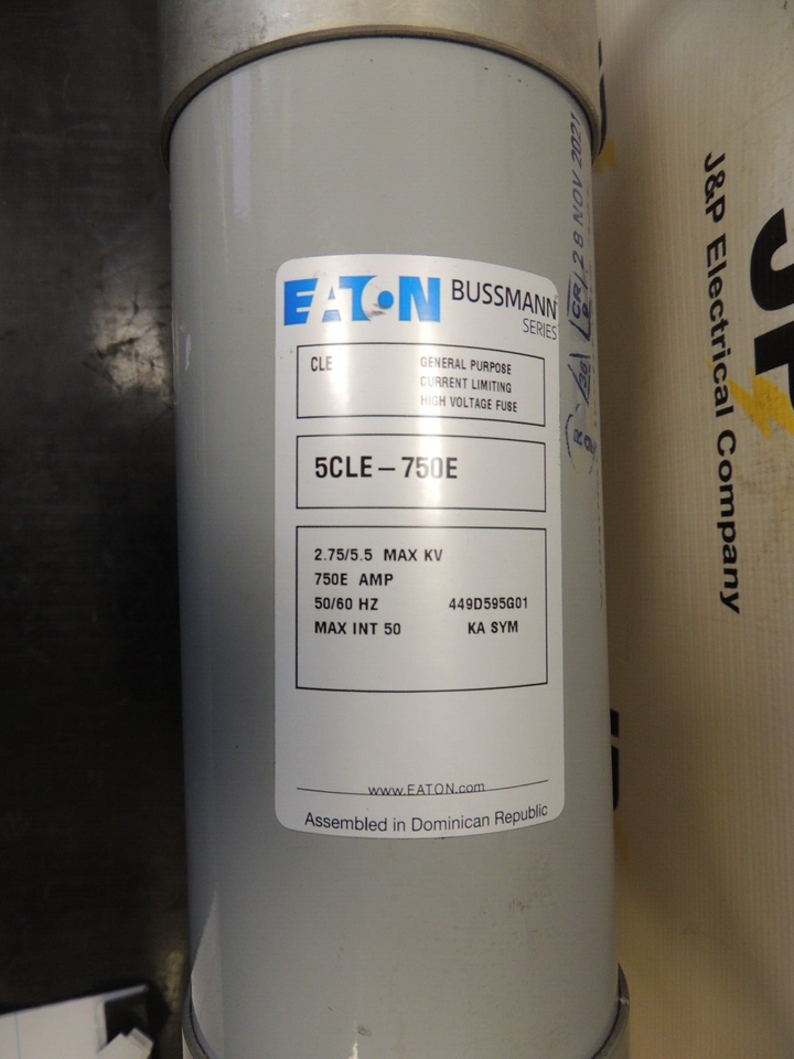 EATON 5CLE-750E 2.75/5.5 KV MAX 750E AMP INDOOR OUTDOOR CLASS E FUSE | eBay