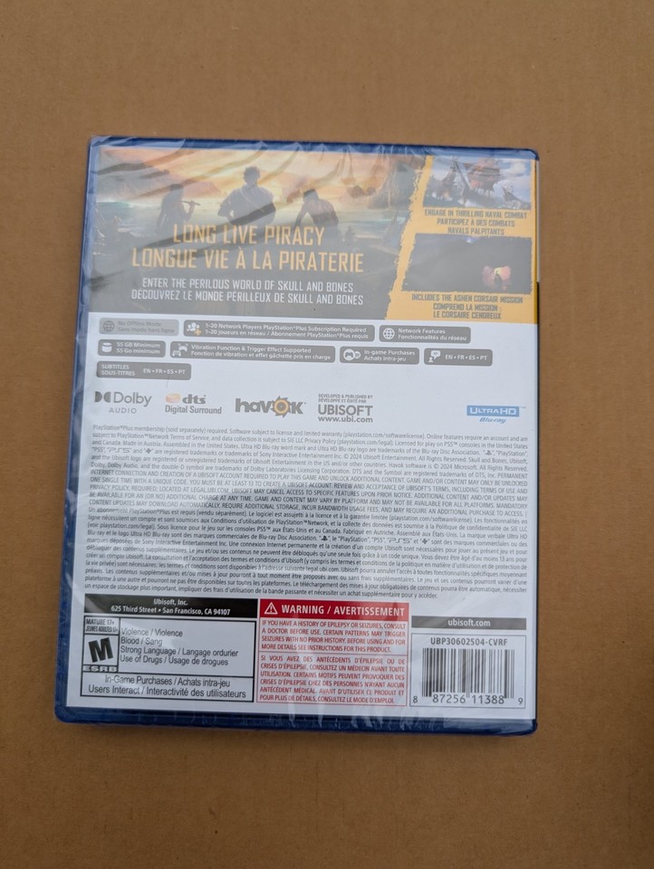 Ubisoft Skull and Bones - PS5 Sony Playstation 5 - BRAND NEW SEALED ...