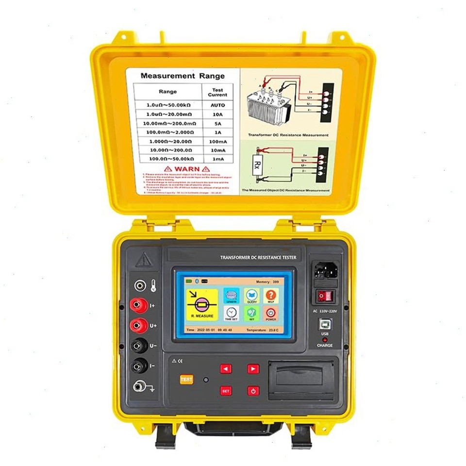 Digital Transformer DC Resistance Tester with Built-in Printer Touch ...
