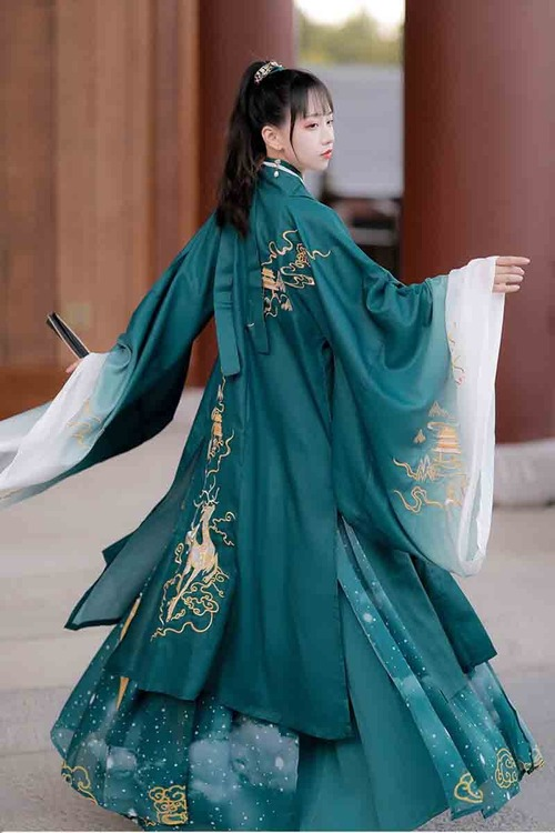 Gradient Green Hanfu Men Women Chinese Traditional Stage Carnival Cos ...