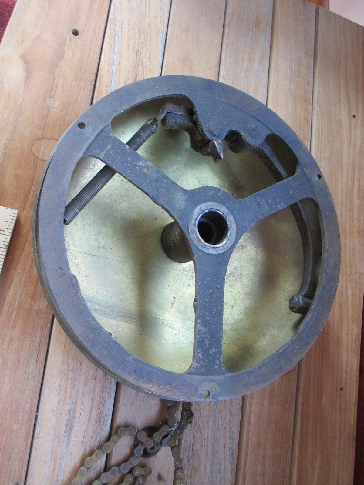 LARGE Chas Cory & Son NY Ship Engine Order Telegraph Bell Porcelain ...