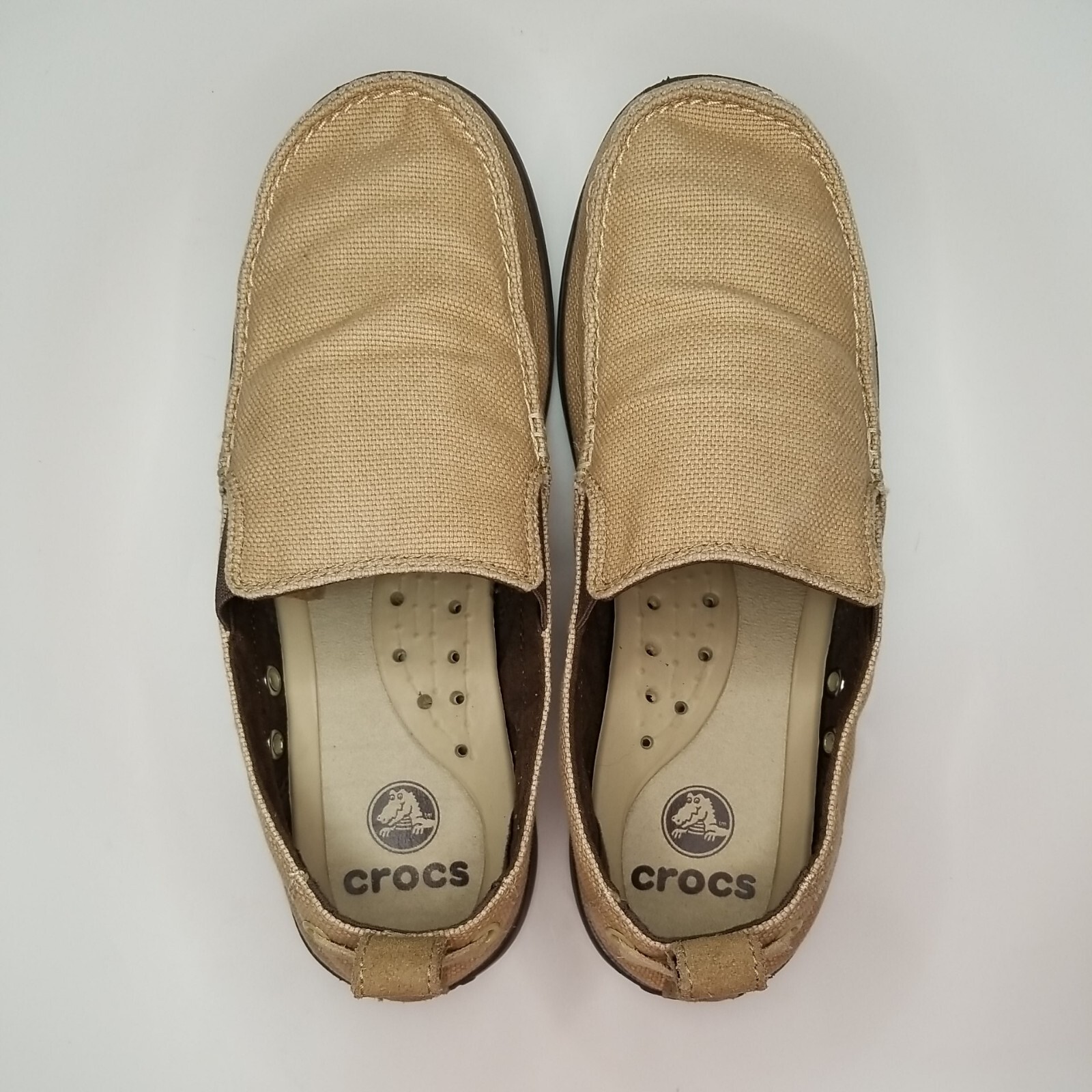 Crocs Walu Canvas Slip On Loafers Boat Shoes 11270 M… - Gem