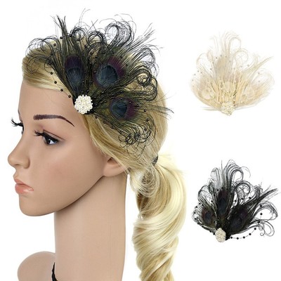 Accessories Feather Brooch Hair Clip Wedding Headband Wedding Hat Hair ...