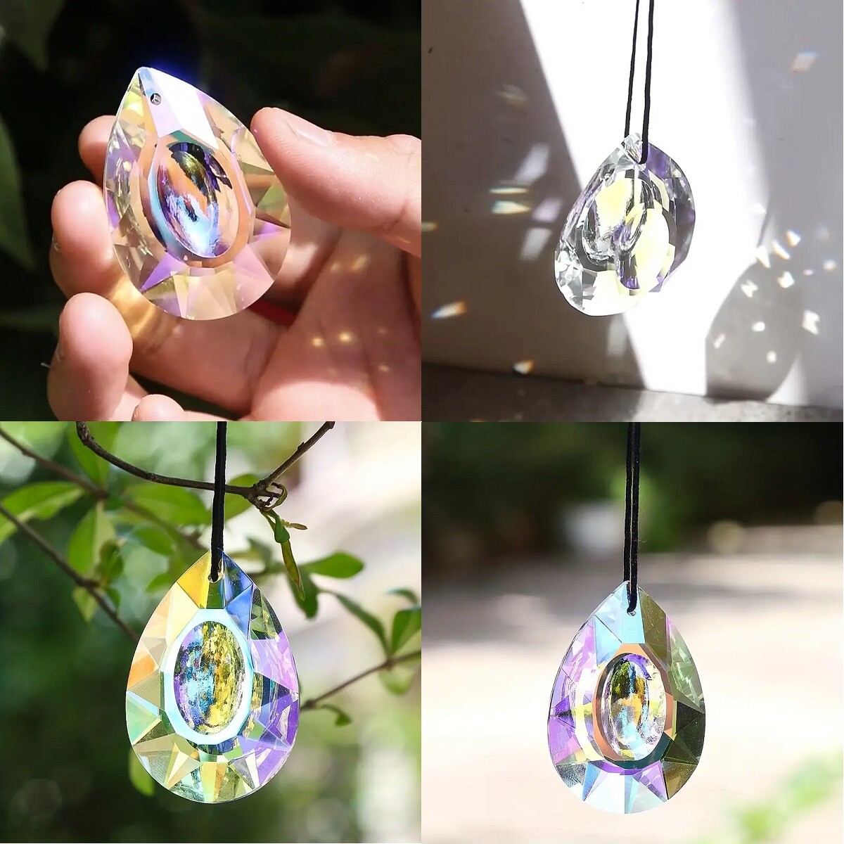 Dragon Eye Crystal 50MM AB Fengshui Faceted Prismatic Chandelier | eBay