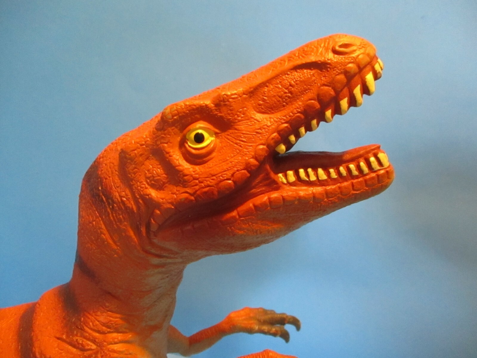 Toys R Us Orange and Brown Velociraptor Rubber Dinosaur 2014(390-292 ...