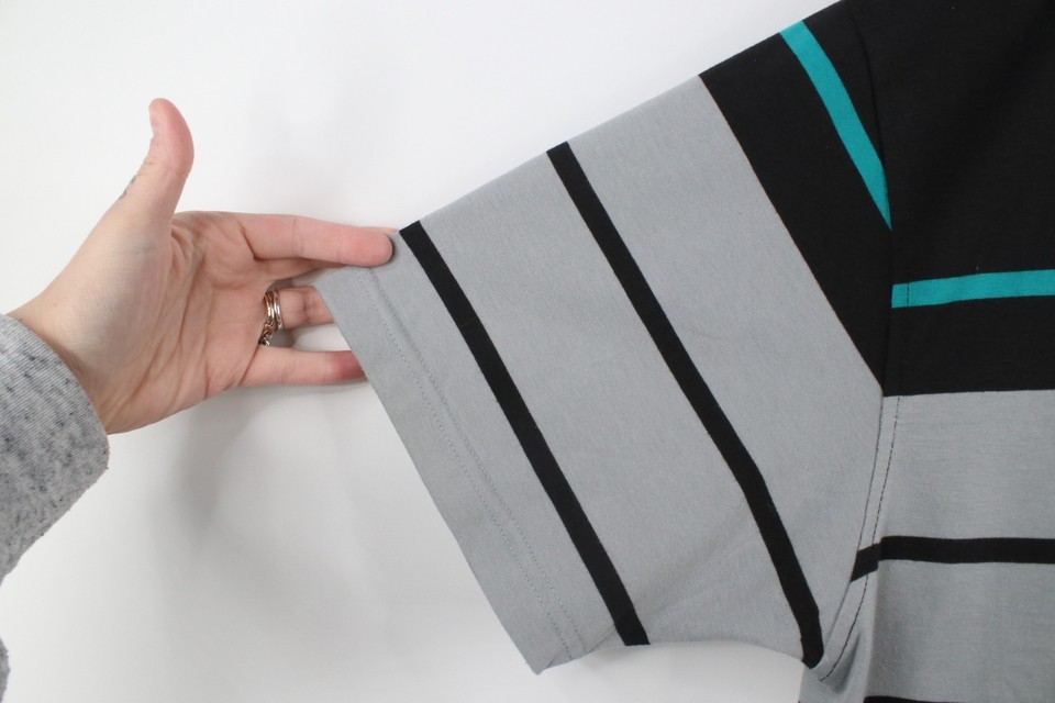 Vintage 90s Streetwear Mens Large Faded Striped Color Block Collared ...