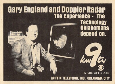 1982 KWTV OKLAHOMA CITY TV NEWS AD GARY ENGLAND WEATHER REPORTER | eBay