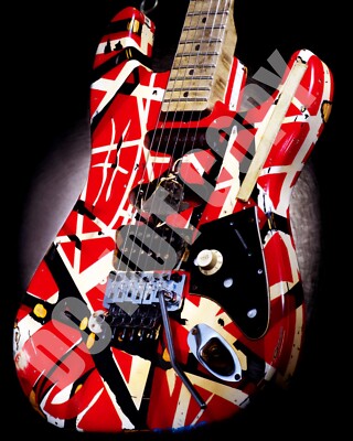Eddie Van Halen Frankenstrat Guitar Close-Up 8x10 Photo | eBay