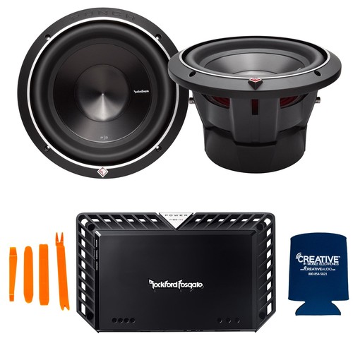 Rockford Fosgate 2 P3D2-10 Punch P3 Subs + T1000-1bdCP 1000W RMS Amp ...