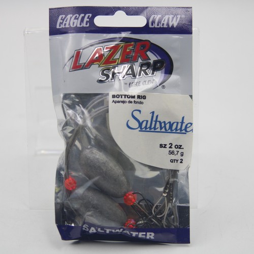 Eagle Claw Lazer Sharp Bottom Rig L1024-2 Saltwater Sz 2oz 2pk | eBay