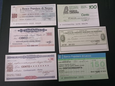 LOTTO DI 6 MINI ASSEGNI IN FIOR DI STAMPA | eBay