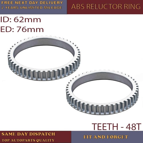 2X for HYUNDAI GETZ i10 i20 ABS RELUCTOR RING FRONT | eBay UK