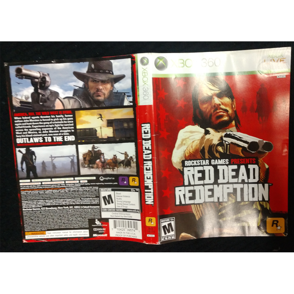 Red Dead Redemption - Xbox 360 - Cover Art Only (NO Game/Manual/Case ...