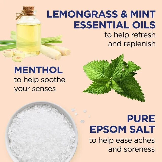 Dr Teal's Pure Epsom Salt Soak Pre & Post Workout with Menthol 3 lbs ...