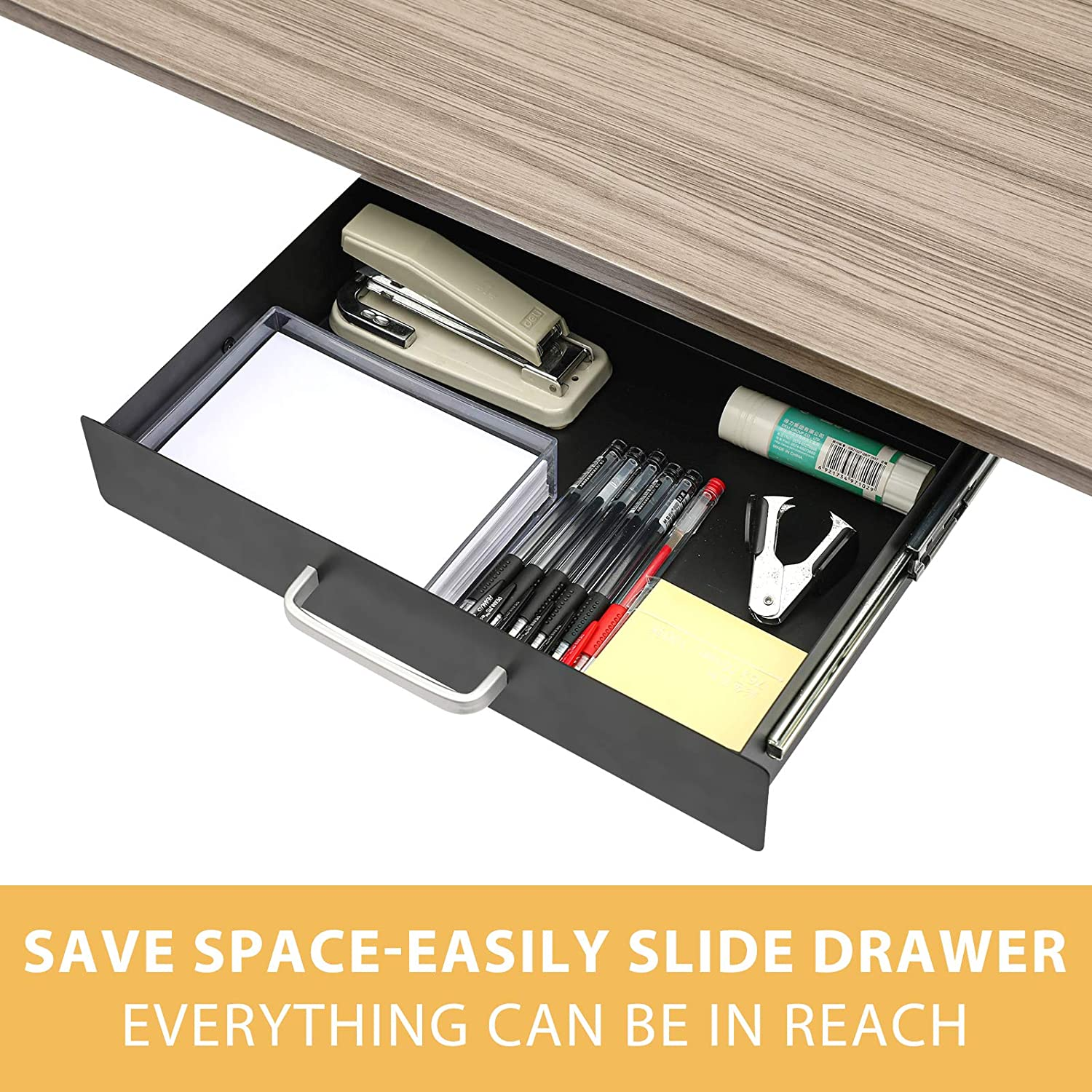 under Desk Pull-Out Drawer - Storage Organizer Office Mounted, Easy ...