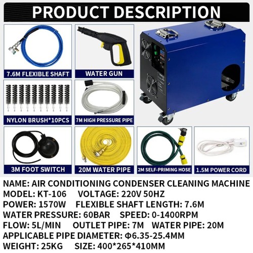 Central Air Conditioning Cleaning Shot Blasting Machine Condenser ...