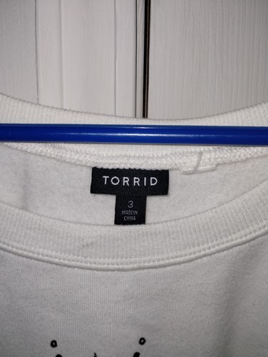 Torrid White Sweatshirt Breast Cancer Logo 3X | eBay