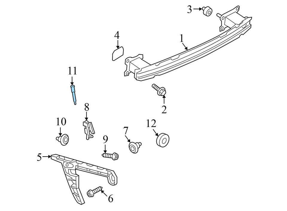 2017-2025 AUDI A5 QUATTRO - REAR Bumper Guide PIN WHT007374 | eBay