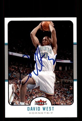 Signed Basketball Card Auto David West 2006-07 Fleer #125 New Orleans ...