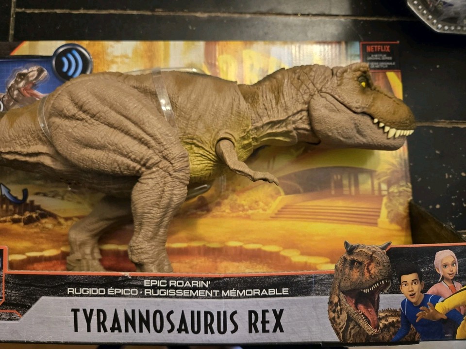 Mattel Jurassic World Camp Cretaceous Epic Roarin Tyrannosaurus Rex Park T Rex | eBay